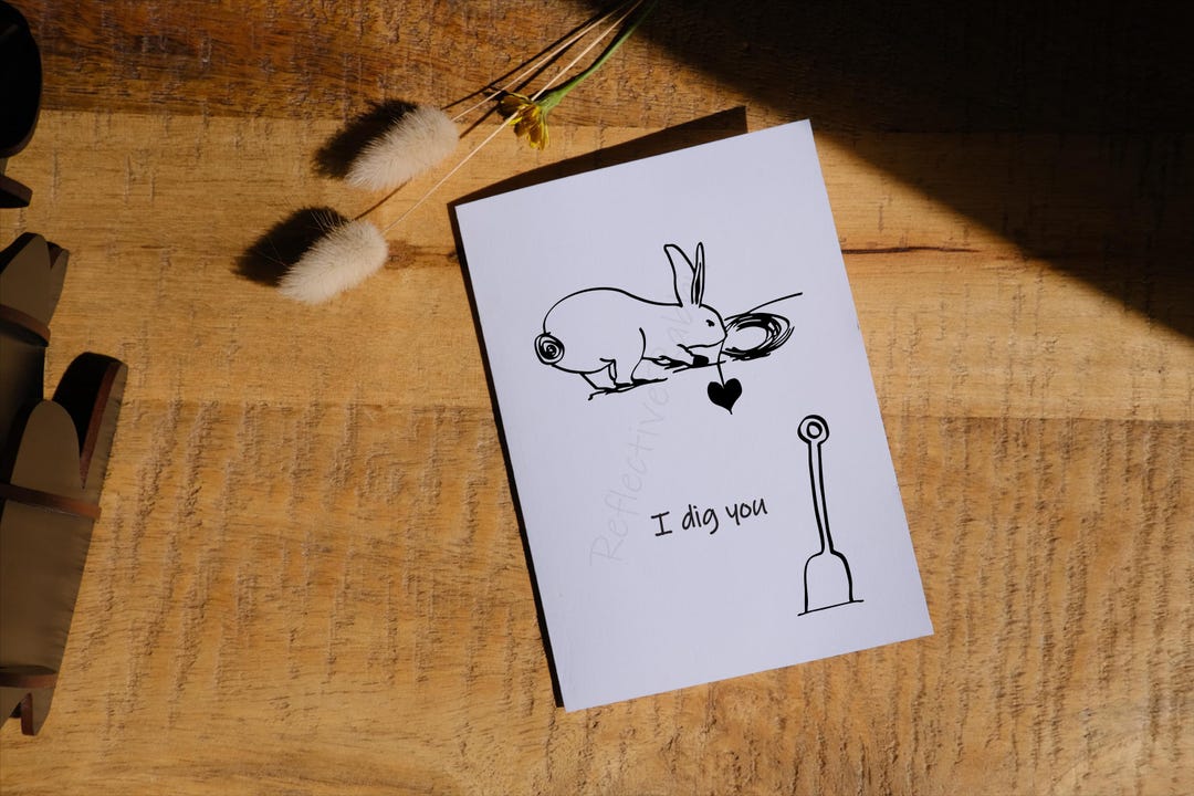 I Dig You Easter Printable Card | Love & Friendship Gift Card | Simple ...