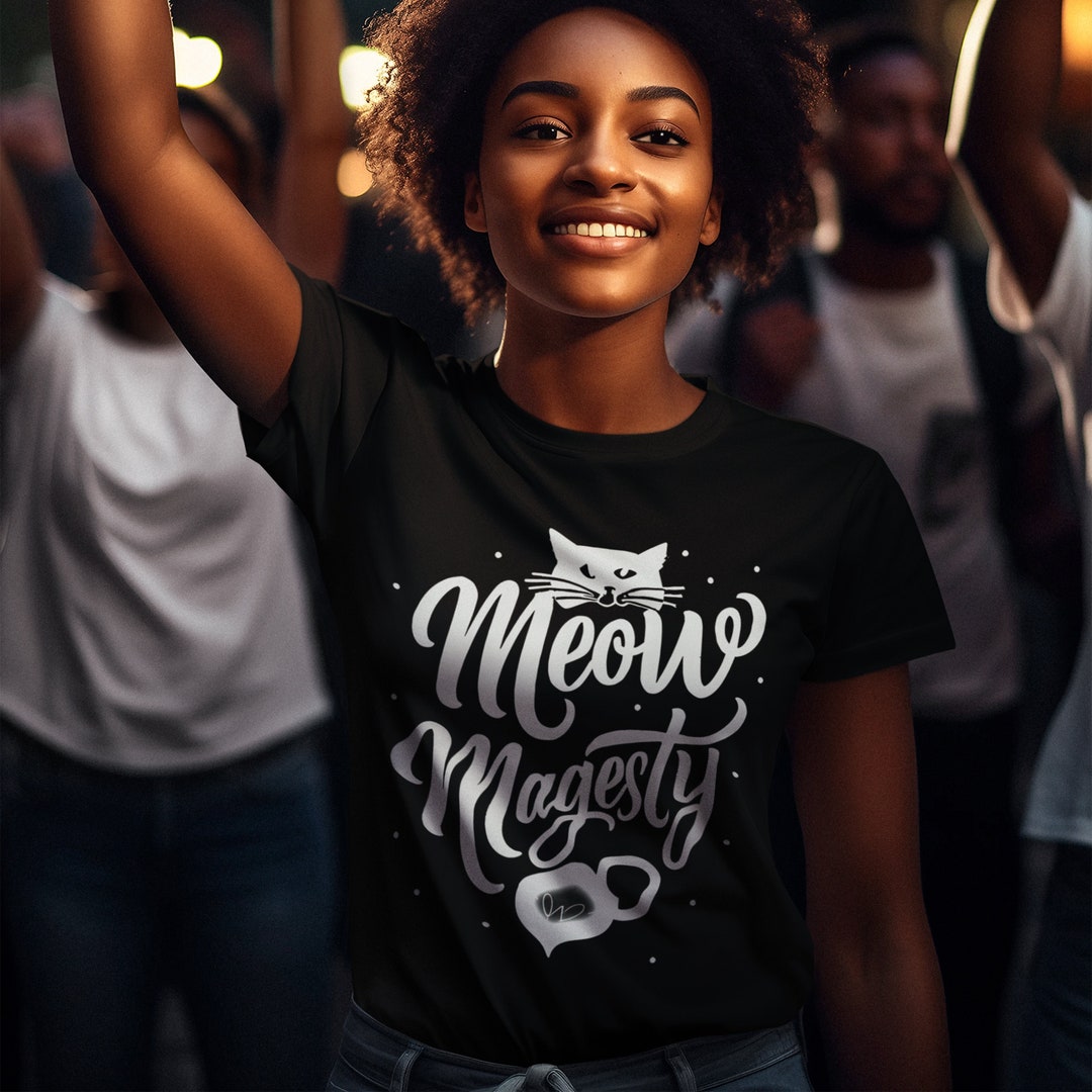 Meow Cat Magesty, Funny Animal, Woman Tee, Cat, Crop Top, Gift Idea ...