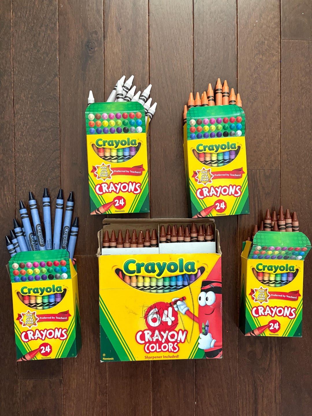 Bulk Crayola Crayons: White, Blue, Brown, Apricot, and Gray Options (24 ...