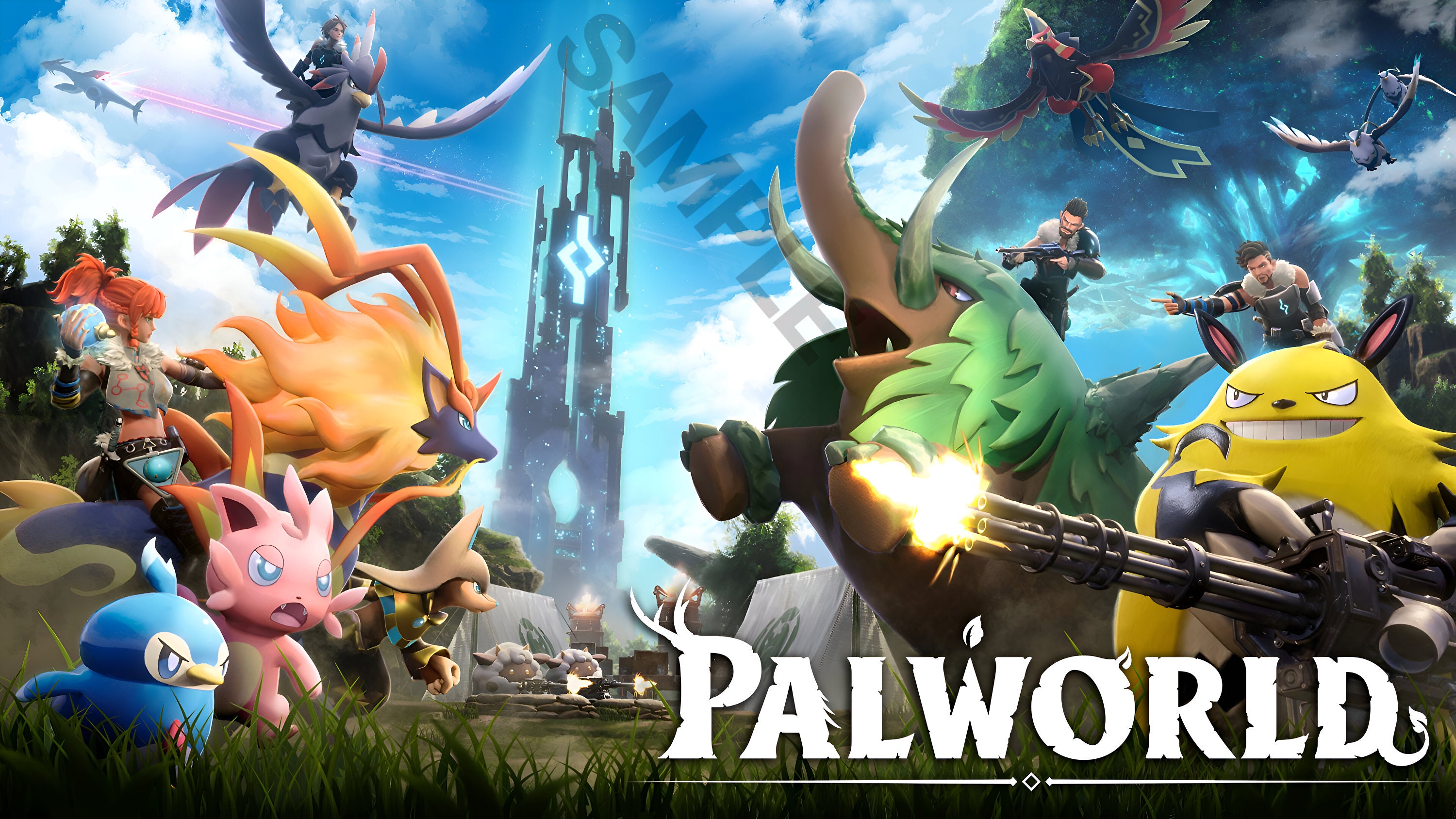 Palworld Poster Video Game Poster Survival Game Grizzbolt Poster ...