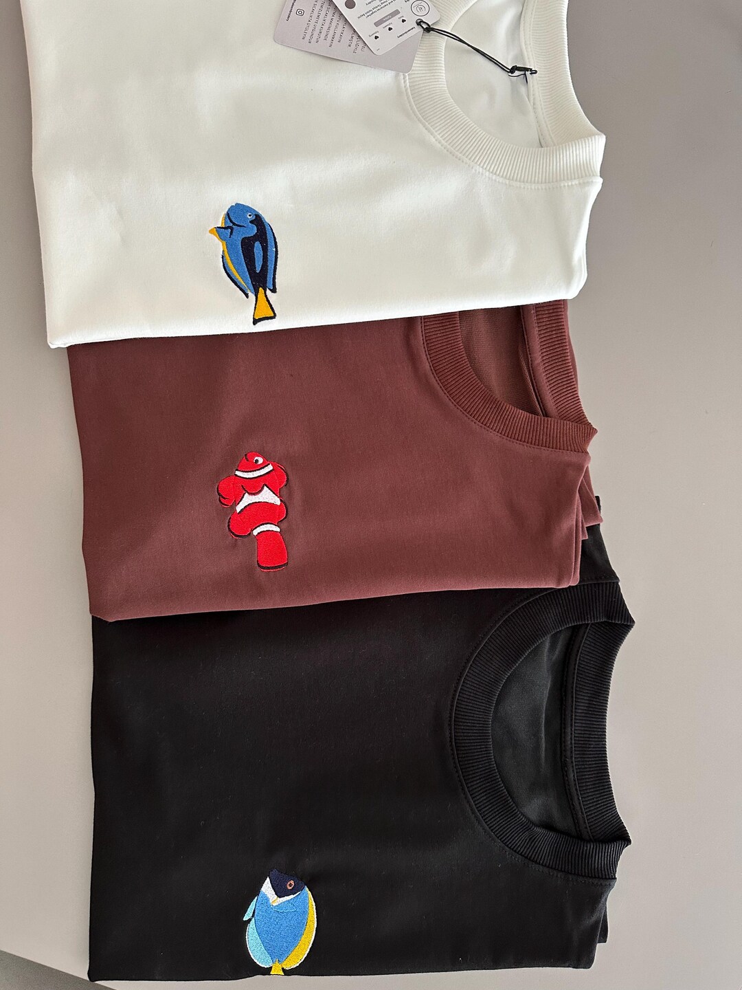 Personalized Fish Design Embroidered Tshirt , Fishing Lover Gift ...