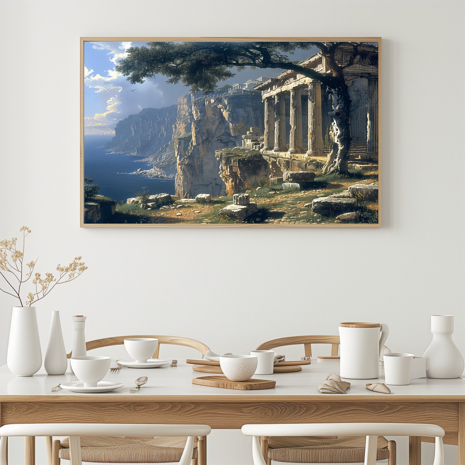 Classic Greek Ruins, Wall Prints, Oil Painting Print, Wall Art ...
