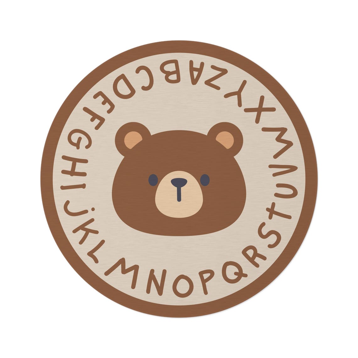 Alphabet Teddy Bear Round Rug Second Edition, Kids Bedroom Rug, Nursery ...