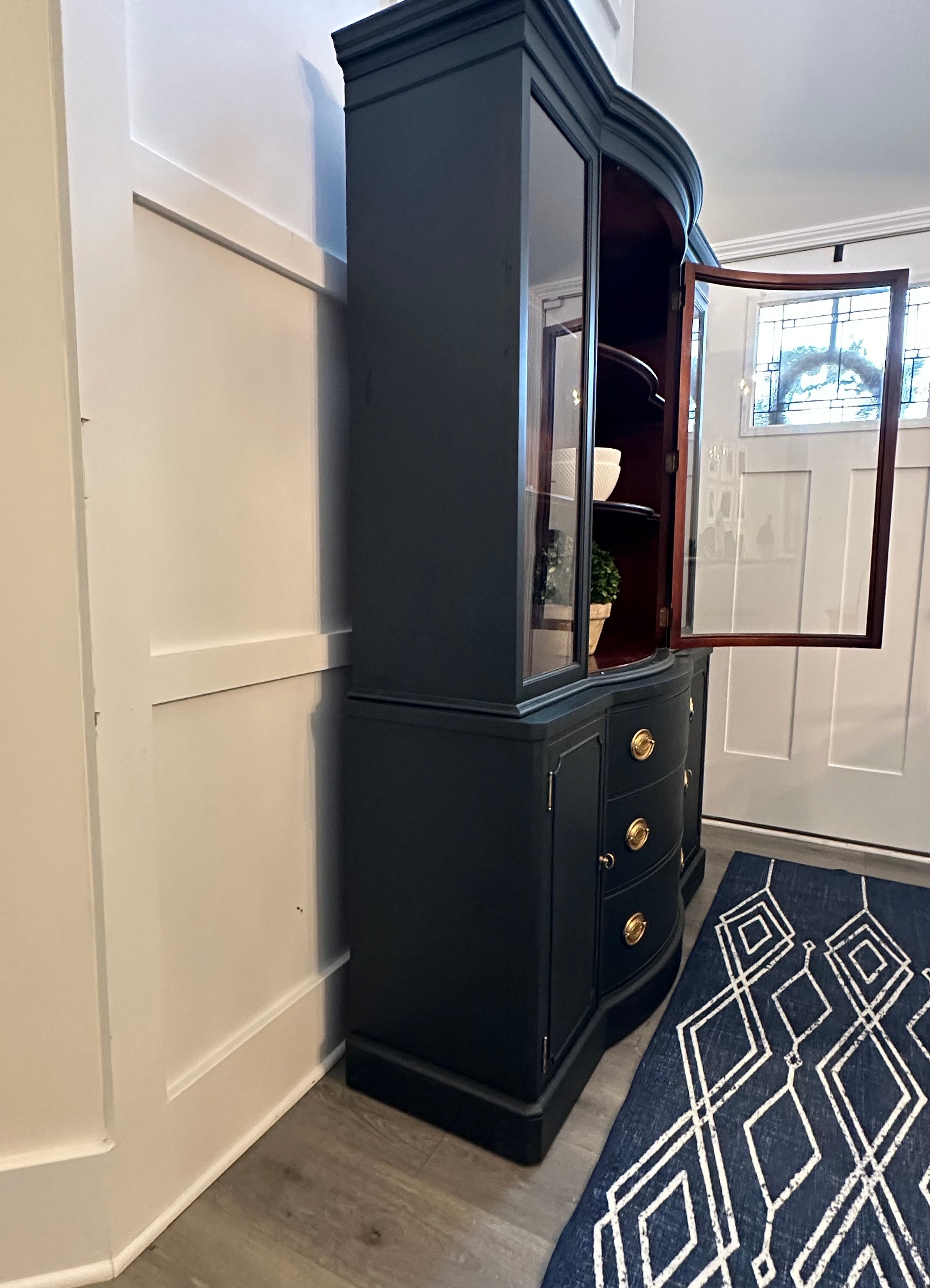 SOLD! Refinished Antique Navy Drexel Cabinet **do Not Purchase This One ...