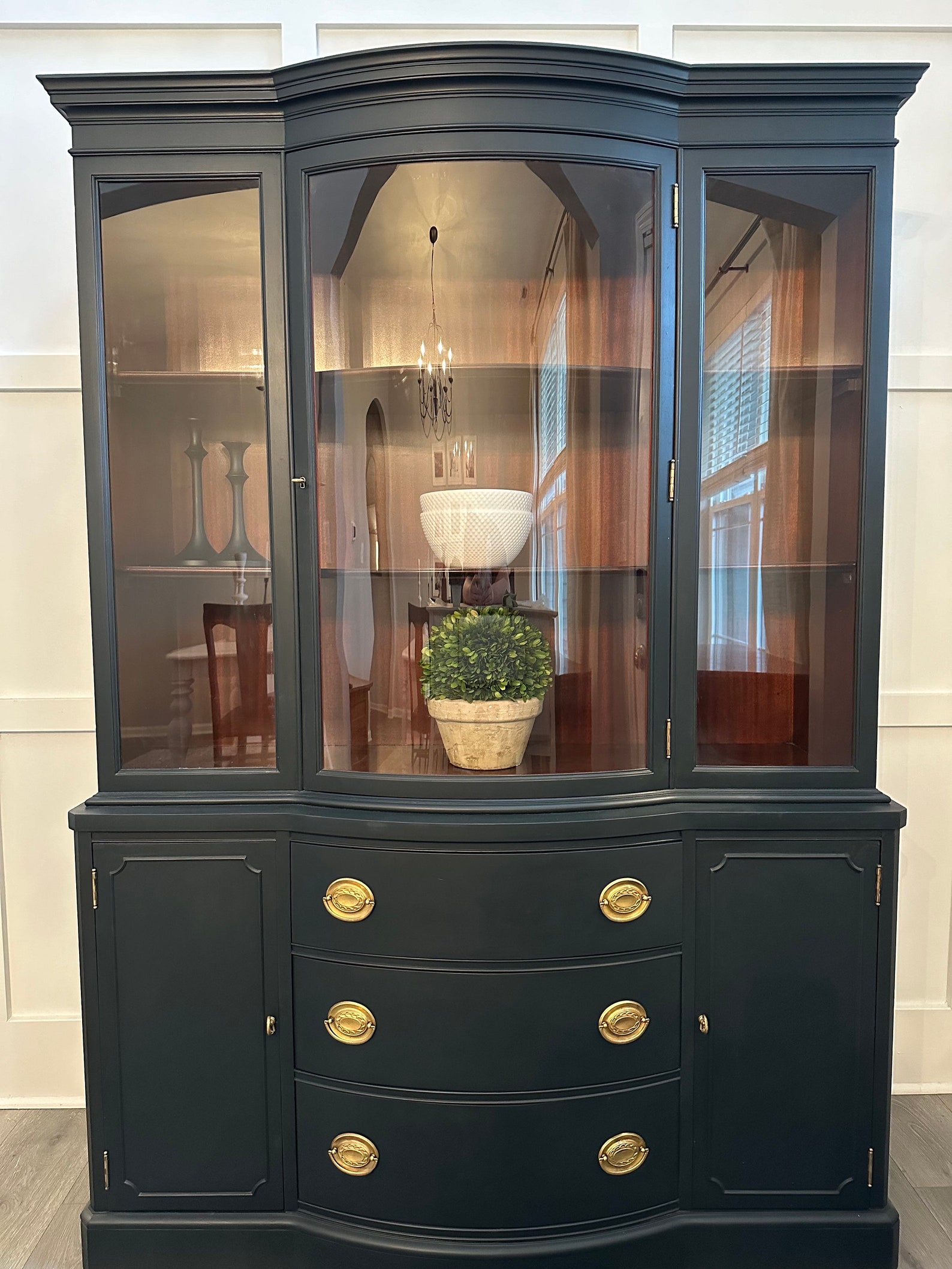 SOLD! Refinished Antique Navy Drexel Cabinet **do Not Purchase This One ...