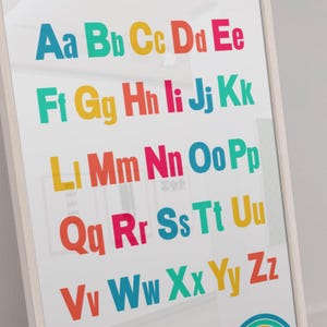 ABC Alphabet Wall Art - Educational Preschool Prints for Playroom ...