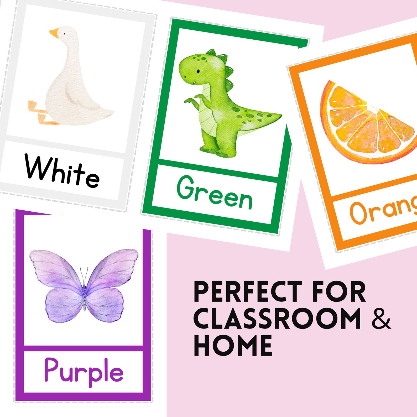 Montessori Color Flashcards L Educational Cards for Preschool L Pre-k ...