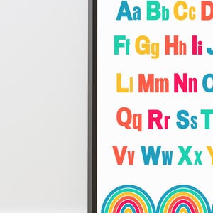 ABC Alphabet Wall Art - Educational Preschool Prints for Playroom ...
