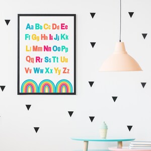 ABC Alphabet Wall Art - Educational Preschool Prints for Playroom ...