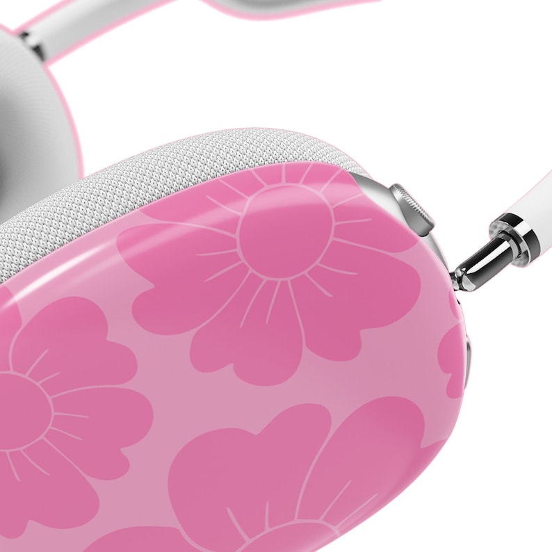 Pinl Flower AirPod Max Cases, Pink Girly Look Headphone Cover, Trendy ...