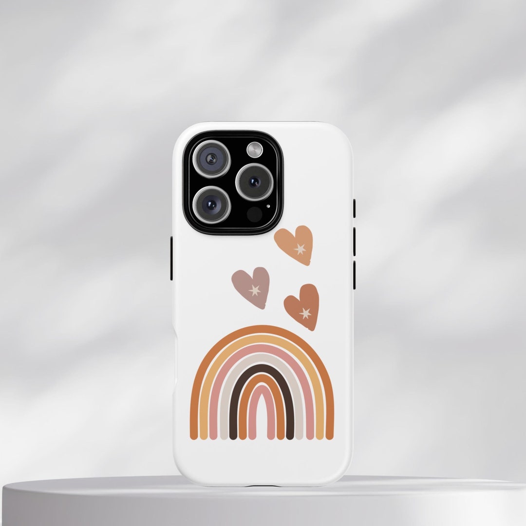 Neutral Earthy Tones Rainbow Phone Cover for iPhone 16 Case, iPhone 14 ...