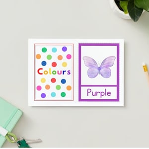Montessori Color Flashcards L Educational Cards for Preschool L Pre-k ...
