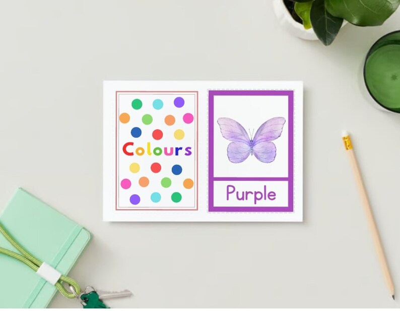 Colour Flash Cards for Educational Learning for Baby and Toddler ...