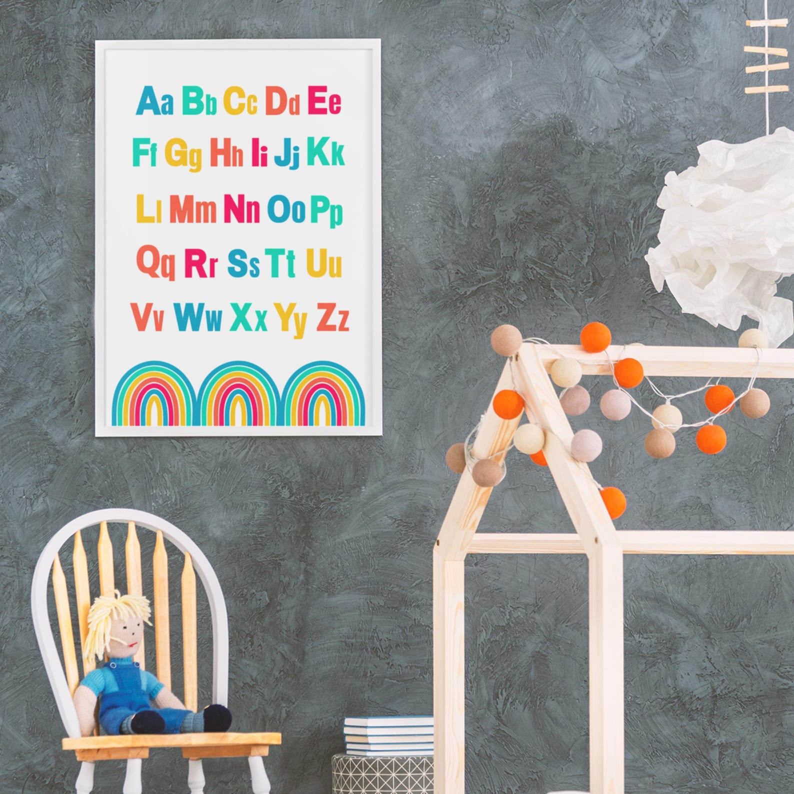 ABC Alphabet Wall Art - Educational Preschool Prints for Playroom ...