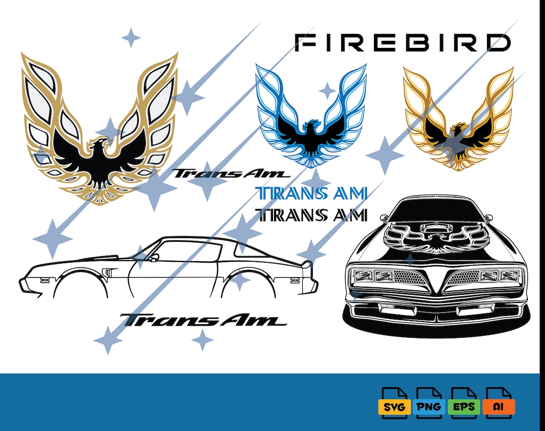 Transam Firebird PNG SVG and DXF Formats Ready to Use for Cricut and ...
