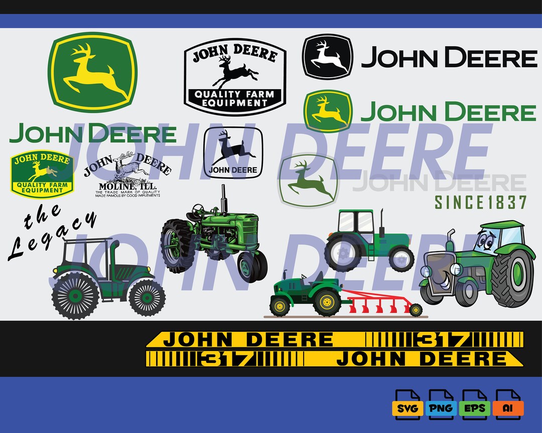 John Deere PNG and SVG Formats Ready to Use for Cricut and Canva ...