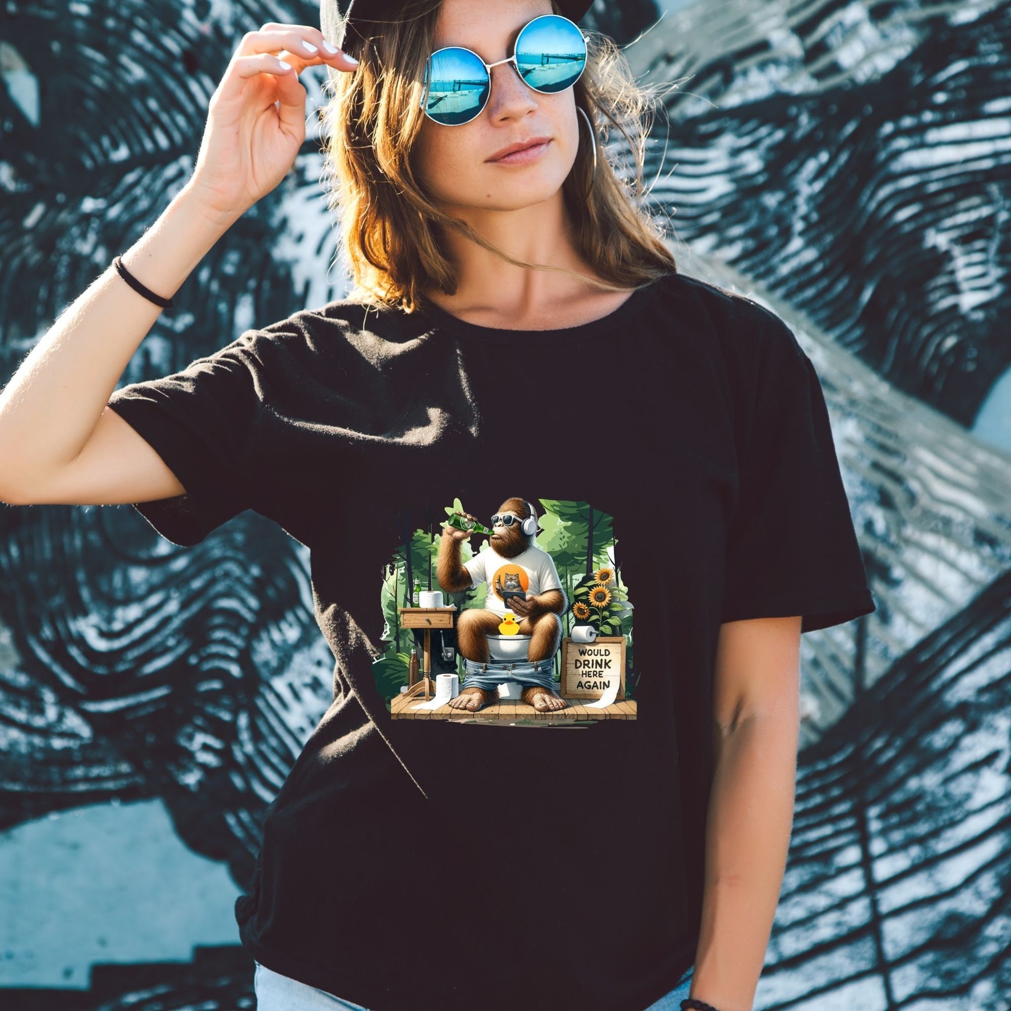 Funny Bigfoot Sasquatch in Toilet Poop, Clip Art, PNG Bundles, Digital ...