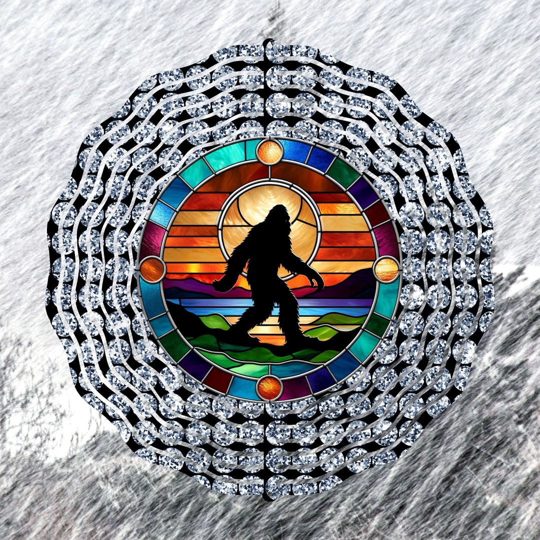 Bigfoot Clipart, Wind Spinner, Sasquatch Sunset Retro, Sublimation ...