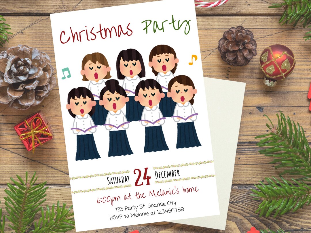 Christmas Party Invitation Editable, Celebration Party Invite, Birthday ...