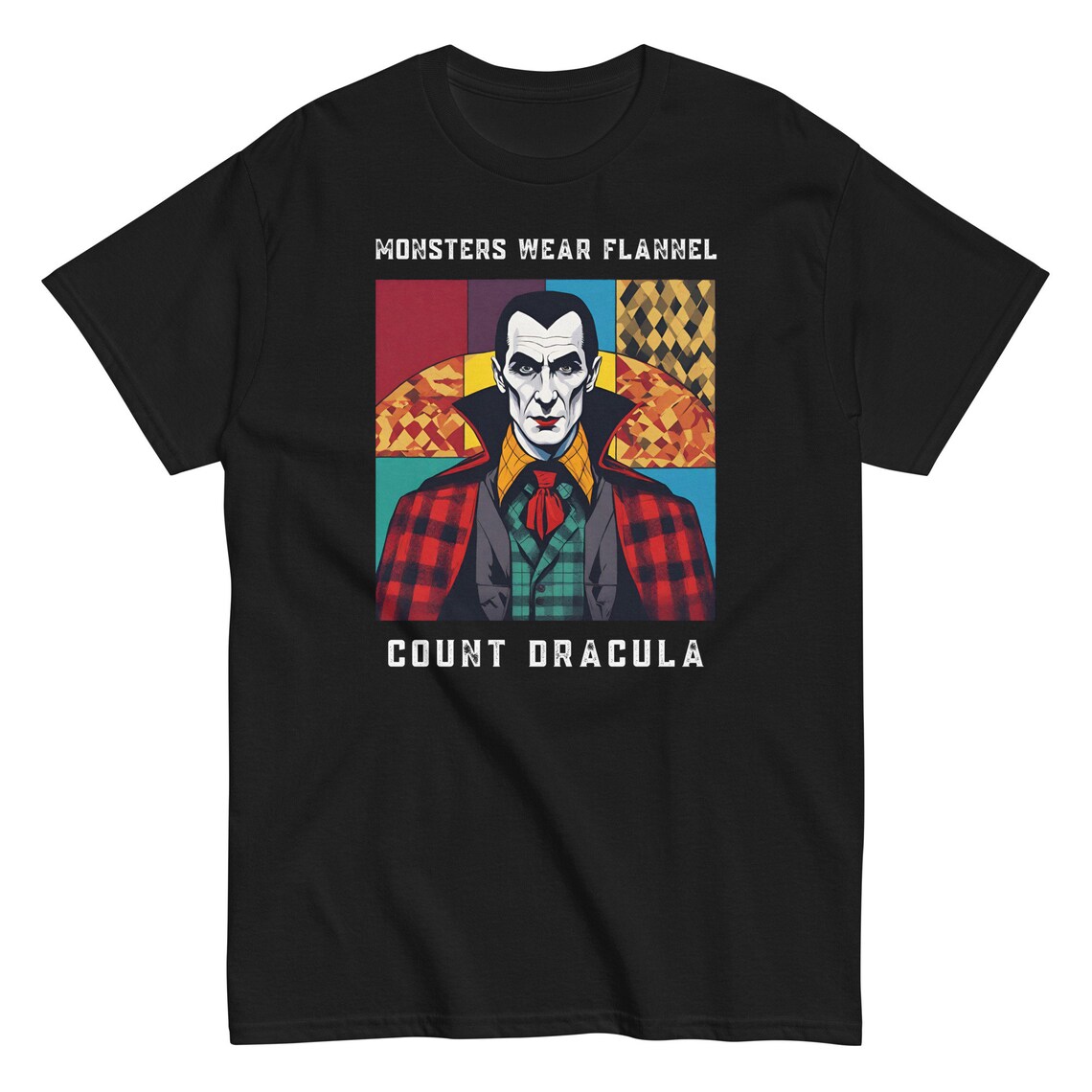 Count Dracula T-shirt, Monsters Wear Flannel Tribute to Dracula Shirt ...