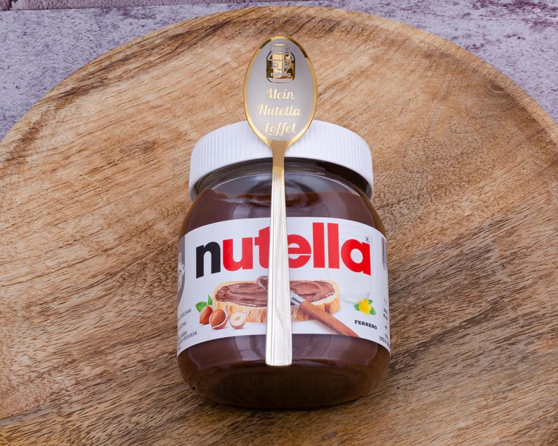 Nutella Lover Father Spoon Nutella Spoon Personalized Nut Butter Gift ...