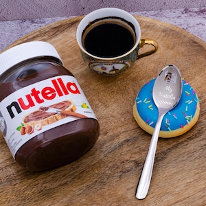 Nutella Lover Father Spoon Nutella Spoon Personalized Nut Butter Gift ...