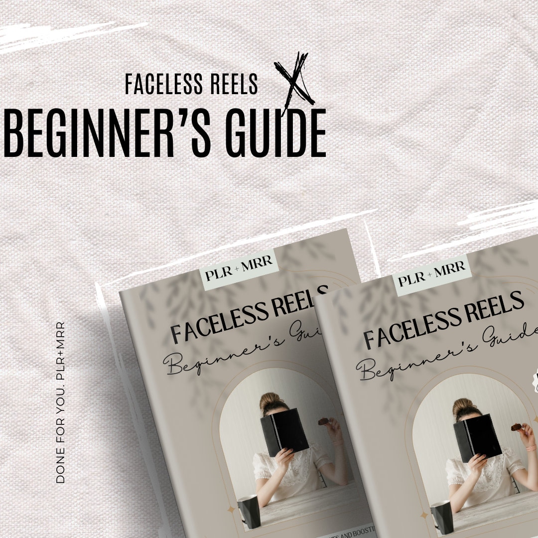 PLR + MRR| Faceless Reels Beginner's Guide| Canva Templates| Resell ...
