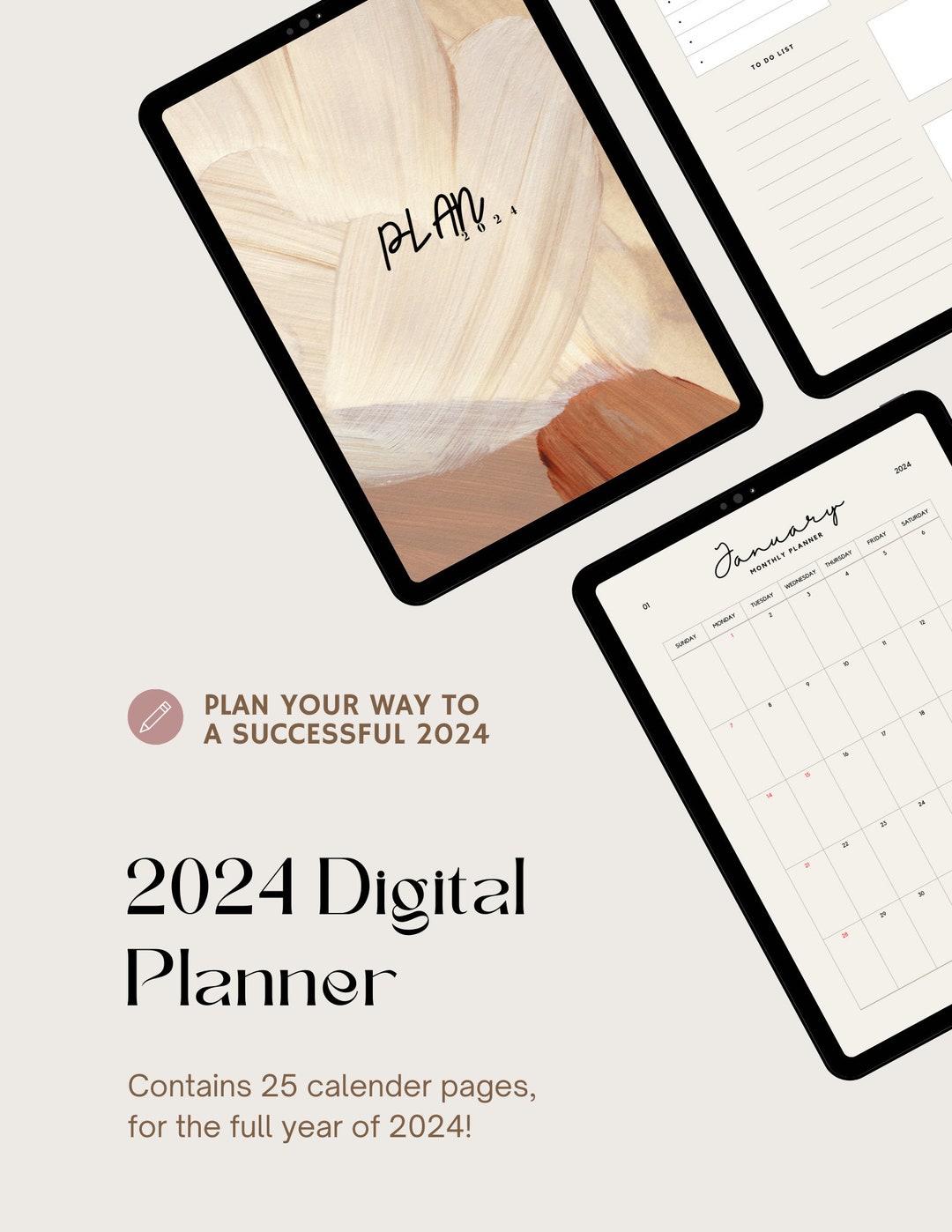 2024 Planner| 2024 Calendar| Portrait Planner| 2024 Dated Planner ...