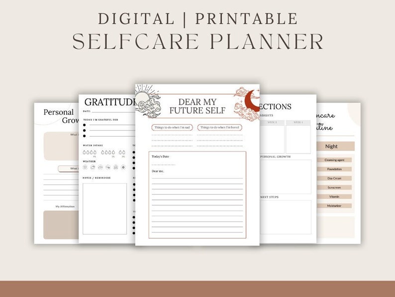 Digital Self-care Planner |wellness Planner| Well-being Planner ...