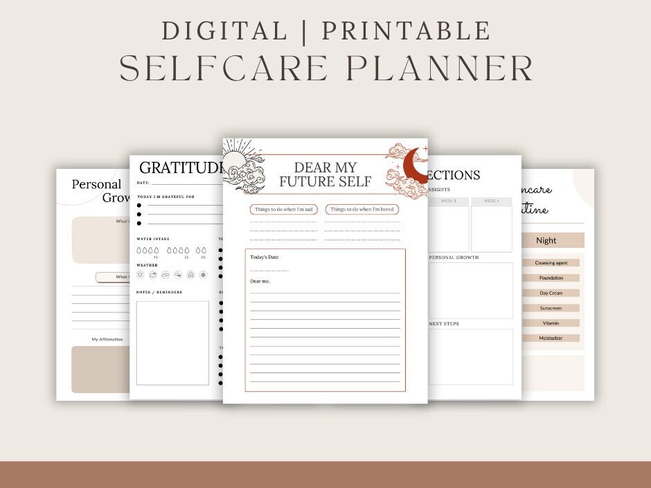 Digital Self-care Planner |wellness Planner| Well-being Planner ...