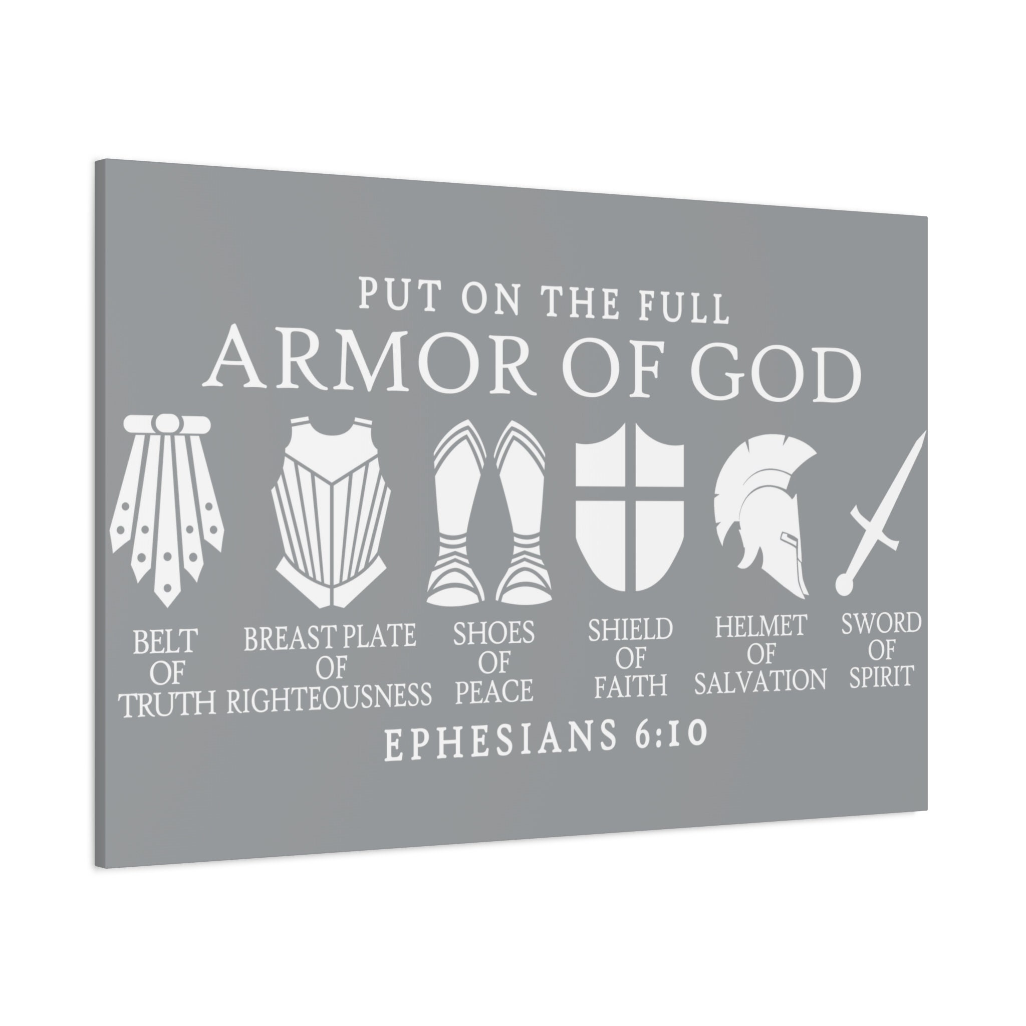 Canvas Put on the Full Armor of God, Faith Wall Art, Home Decor, Gift ...