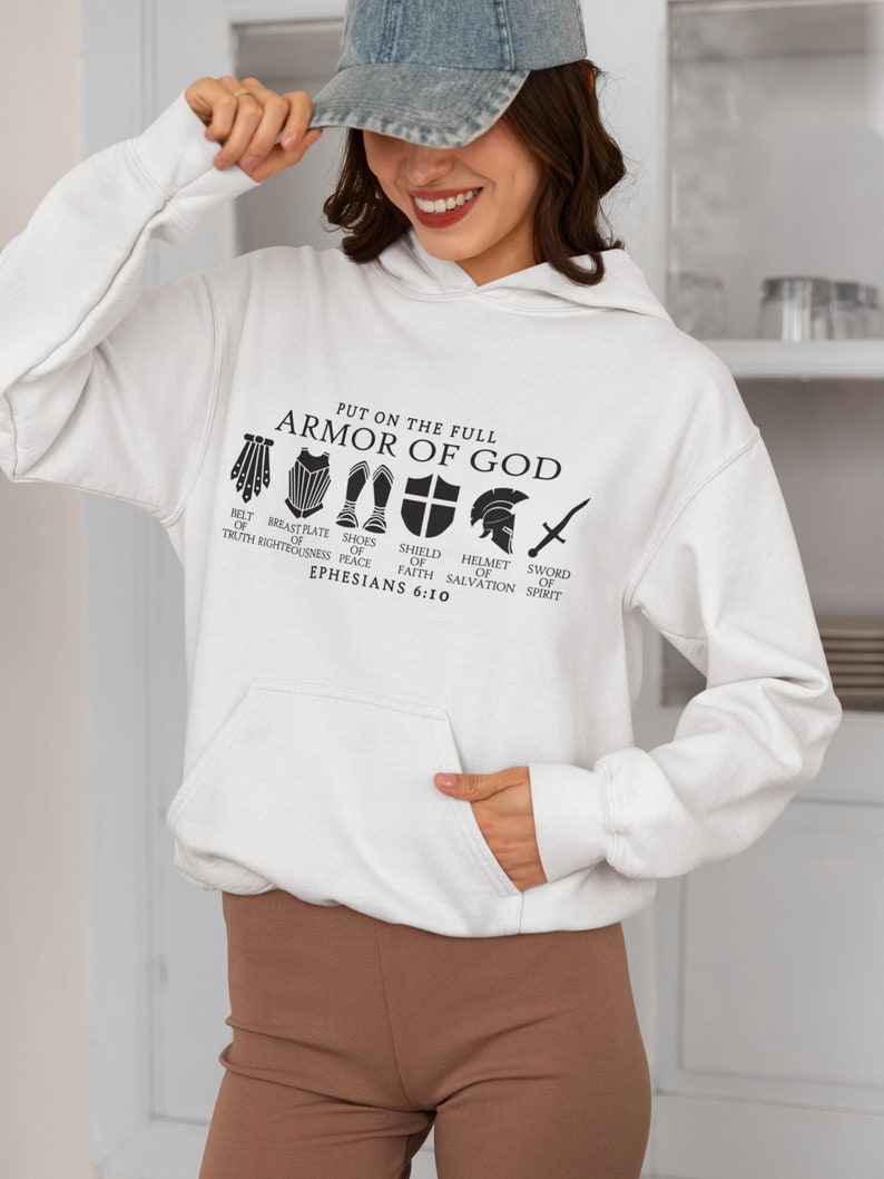 Religious Armor of God Hoodie, Christian Hoodie, Religious Hoodie, Gift ...