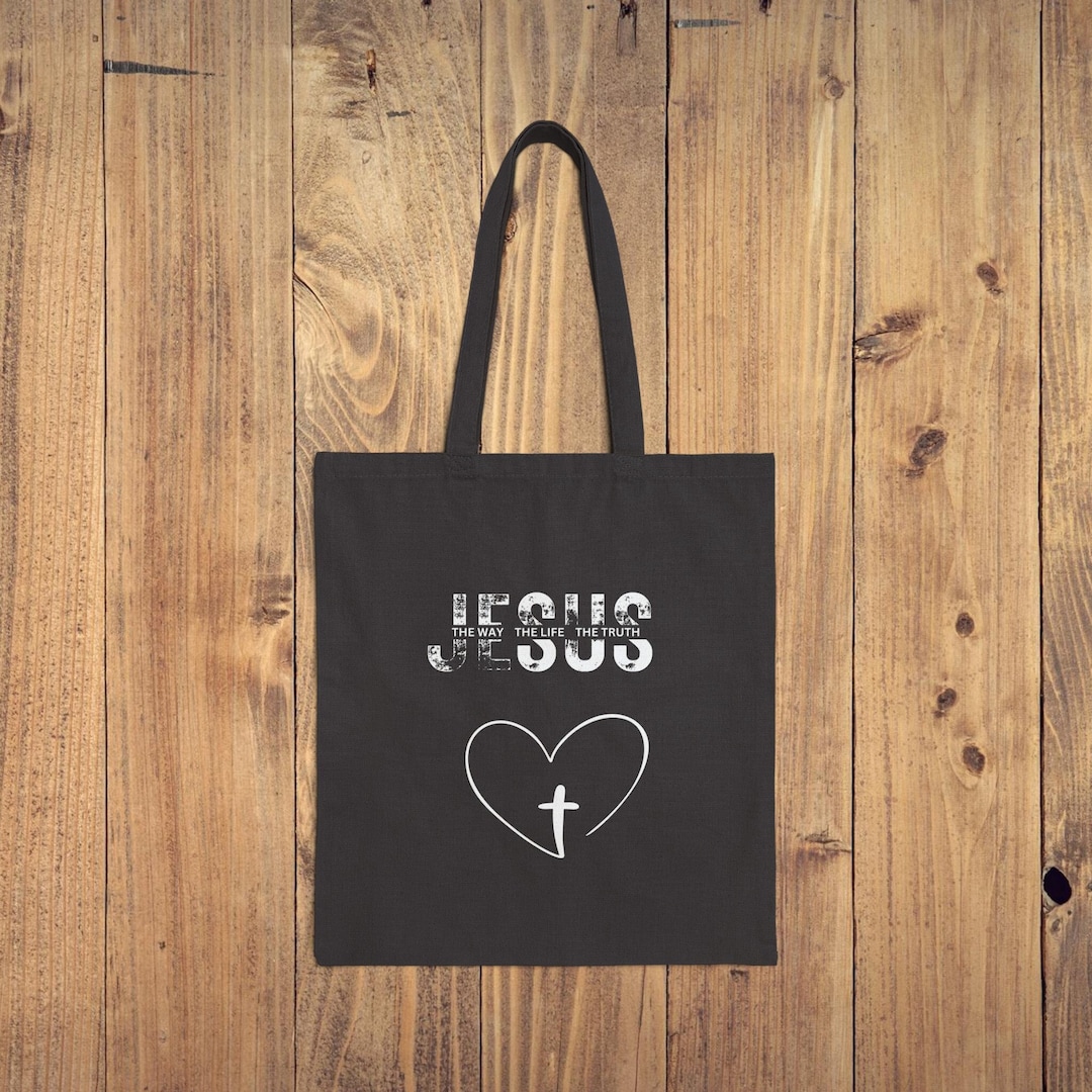 Spiritual Journey Canvas Tote Bag, JESUS: the Way, the Life, the Truth ...
