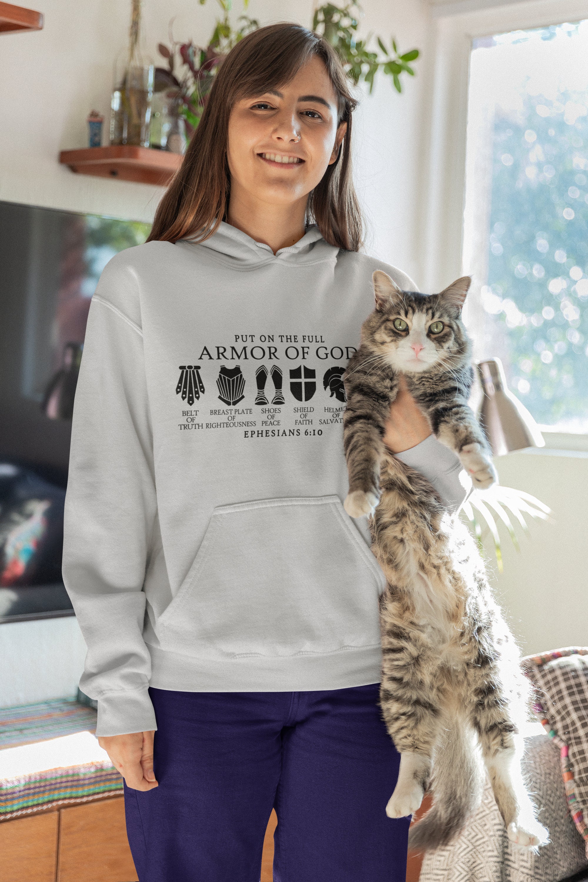 Religious Armor of God Hoodie, Christian Hoodie, Religious Hoodie, Gift ...