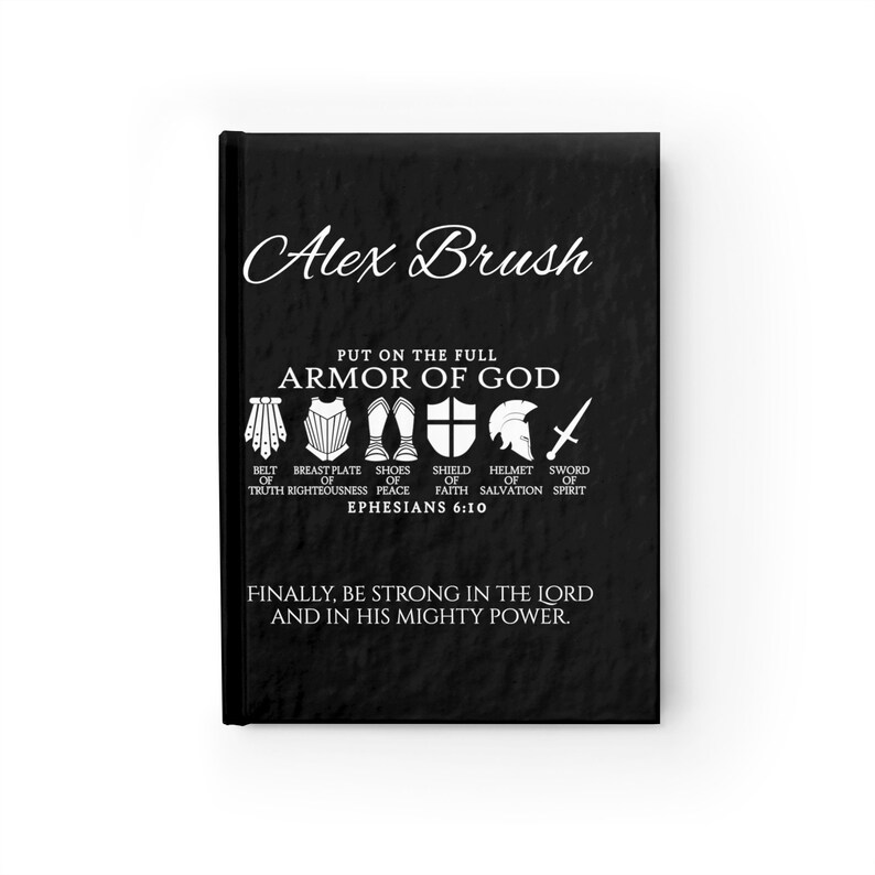 Personalized Named Journal, Armor of God, 7x5 Journal, Prayer Journal ...