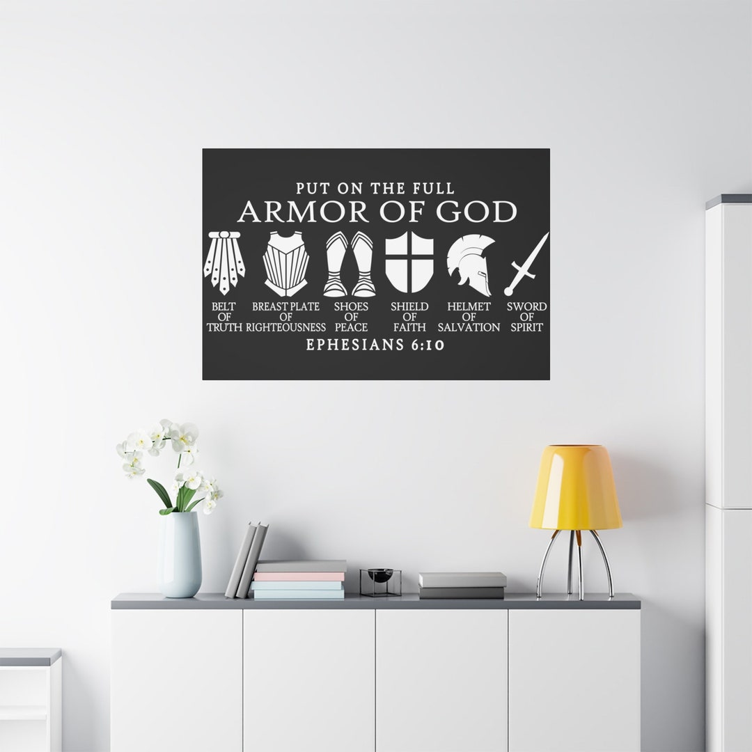 Canvas Put on the Full Armor of God, Faith Wall Art, Home Decor, Gift ...