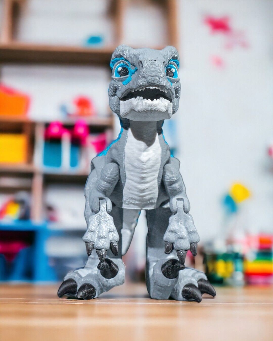 Handcrafted Articulated Veloci-raptor Toy 5 Inches Tall - Etsy