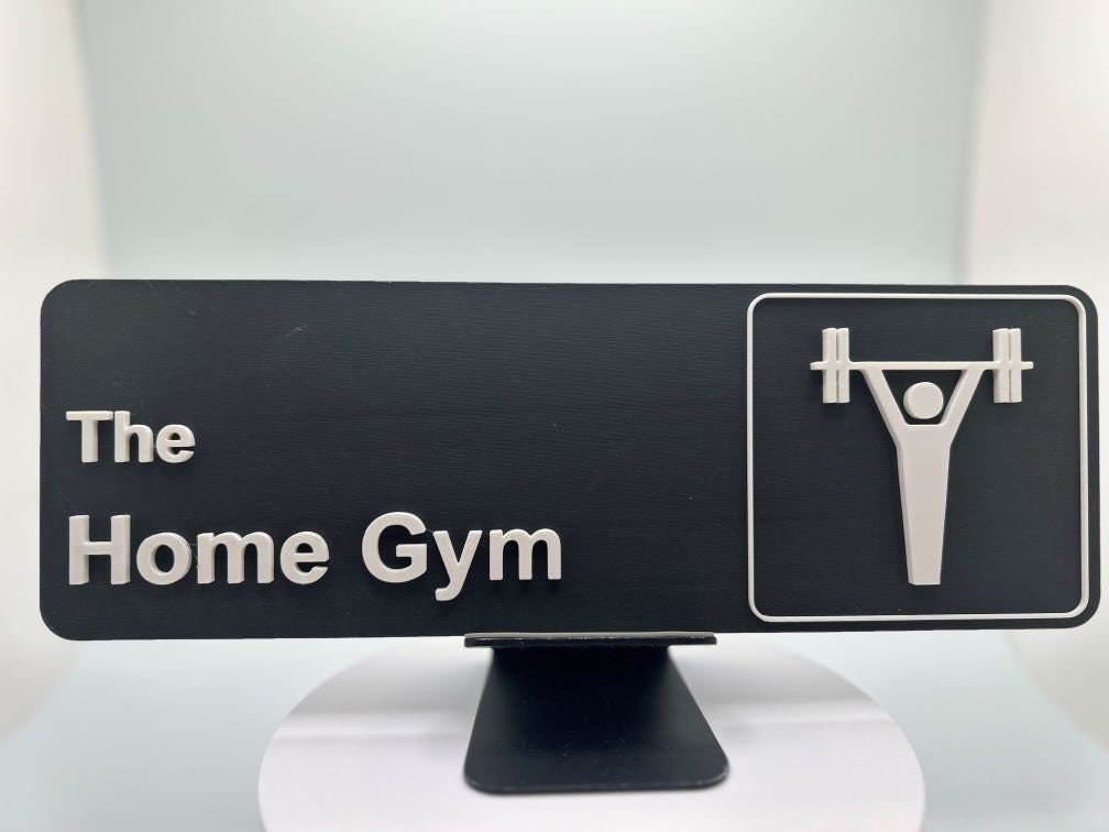 Personalized Home Gym Door Sign With Customizable Name Fitness Decor ...