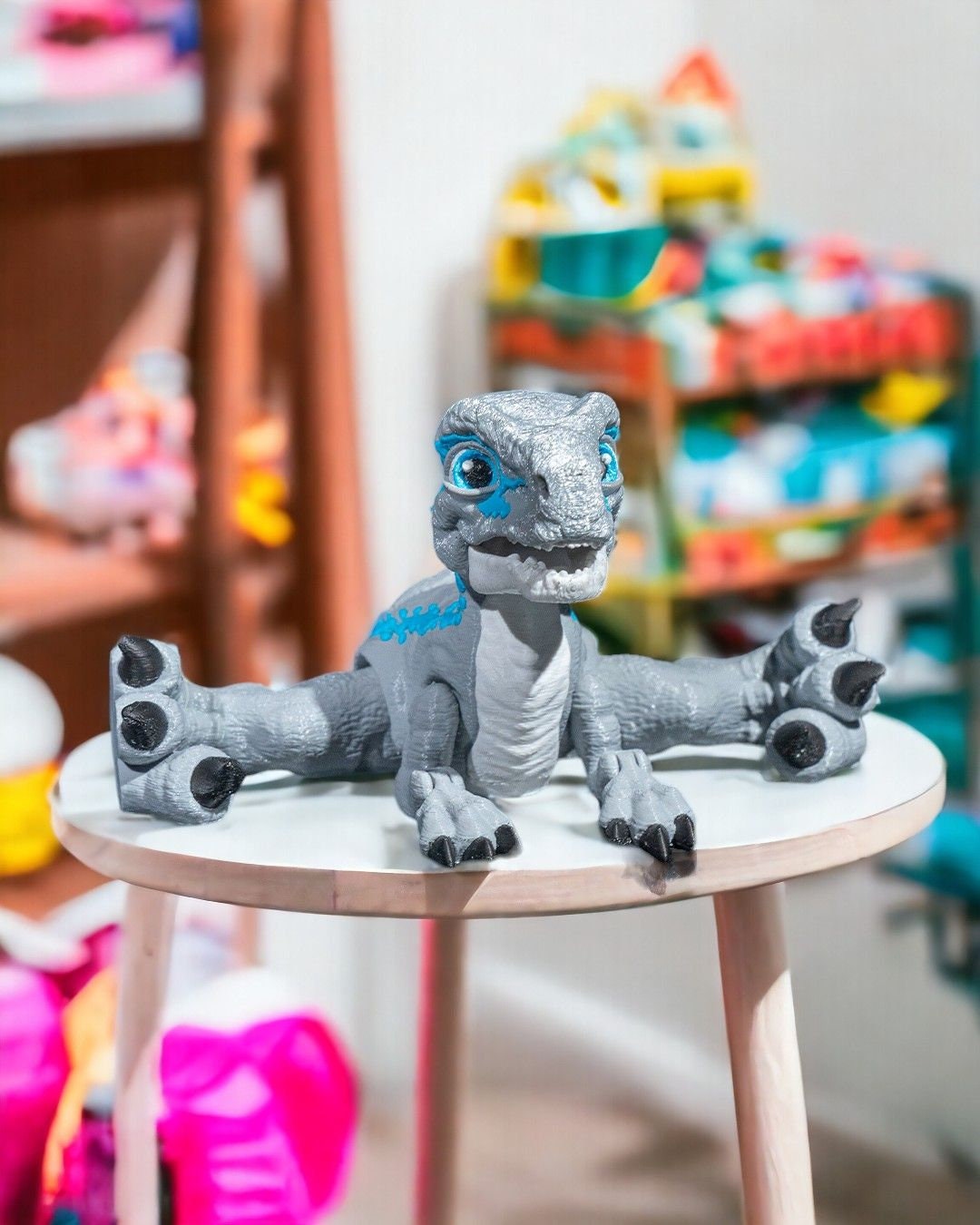 Handcrafted Articulated Veloci-raptor Toy 5 Inches Tall - Etsy