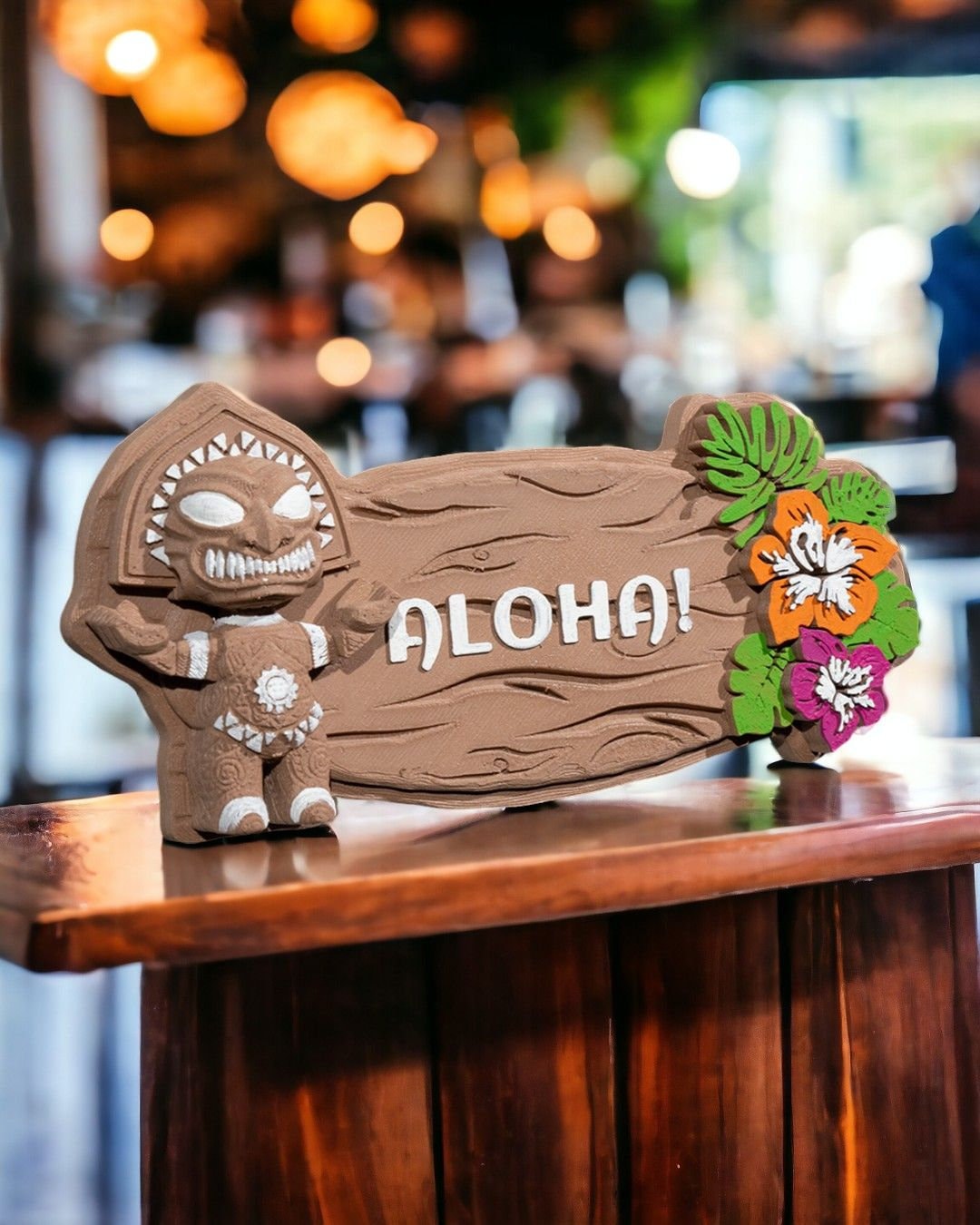 Personalized Aloha Tiki Sign for Tropical Bar Decor! - Etsy