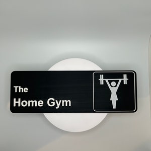 Personalized Home Gym Door Sign With Customizable Name | Fitness Decor ...