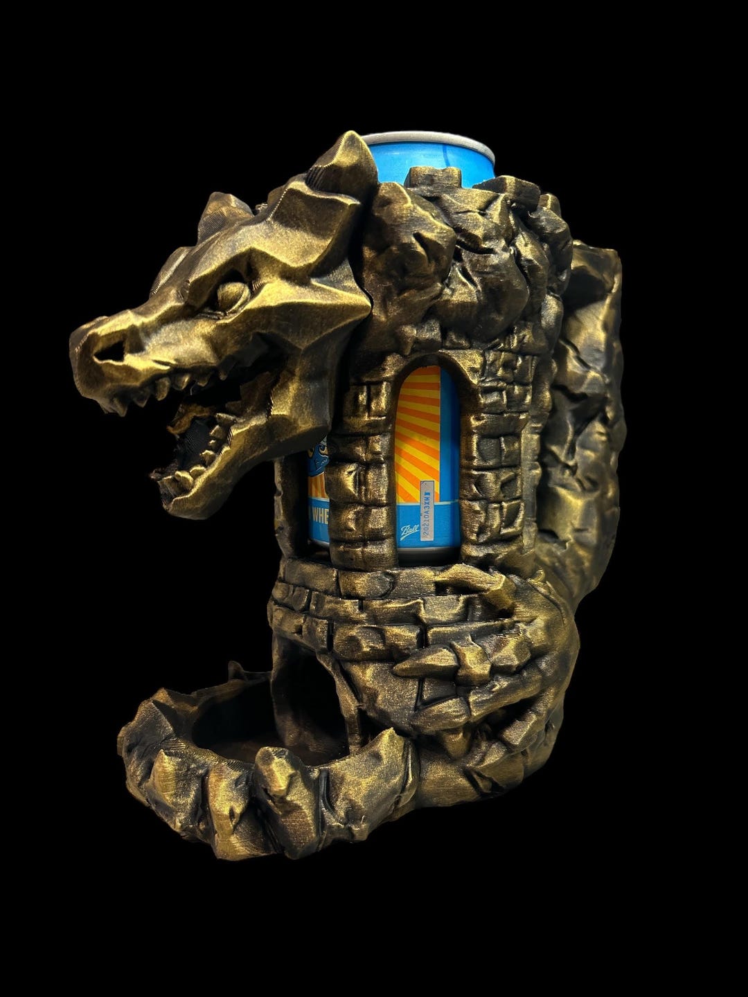Hand Painted Dragon Can Koozie and Dice Tower - Etsy