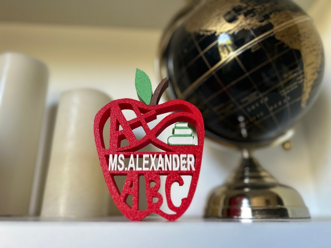 Teacher's Gift | Apple | Best Teacher | Custom | End of the Year - Etsy