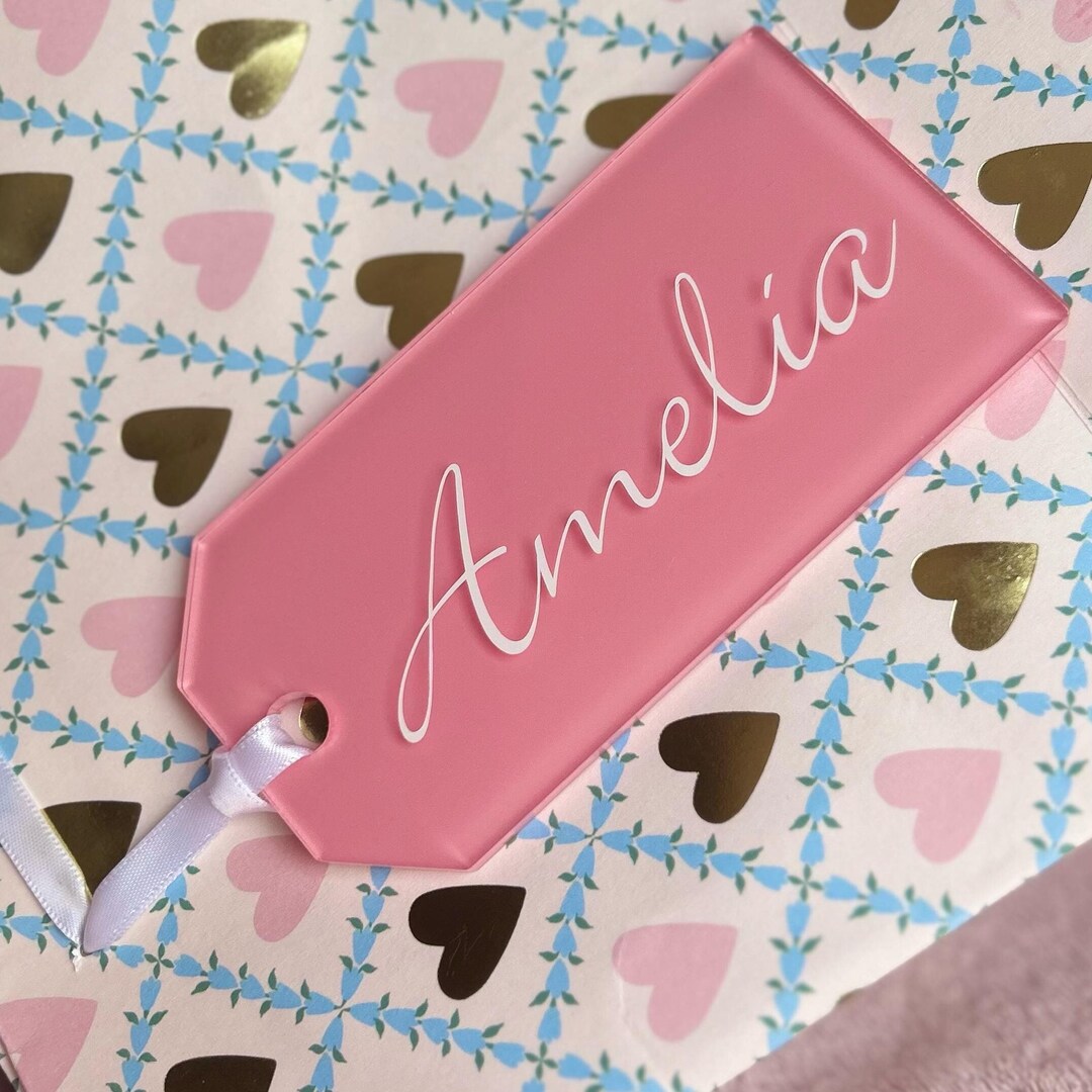Personalized Acrylic Gift Tag – Custom Name Present Label - Etsy UK