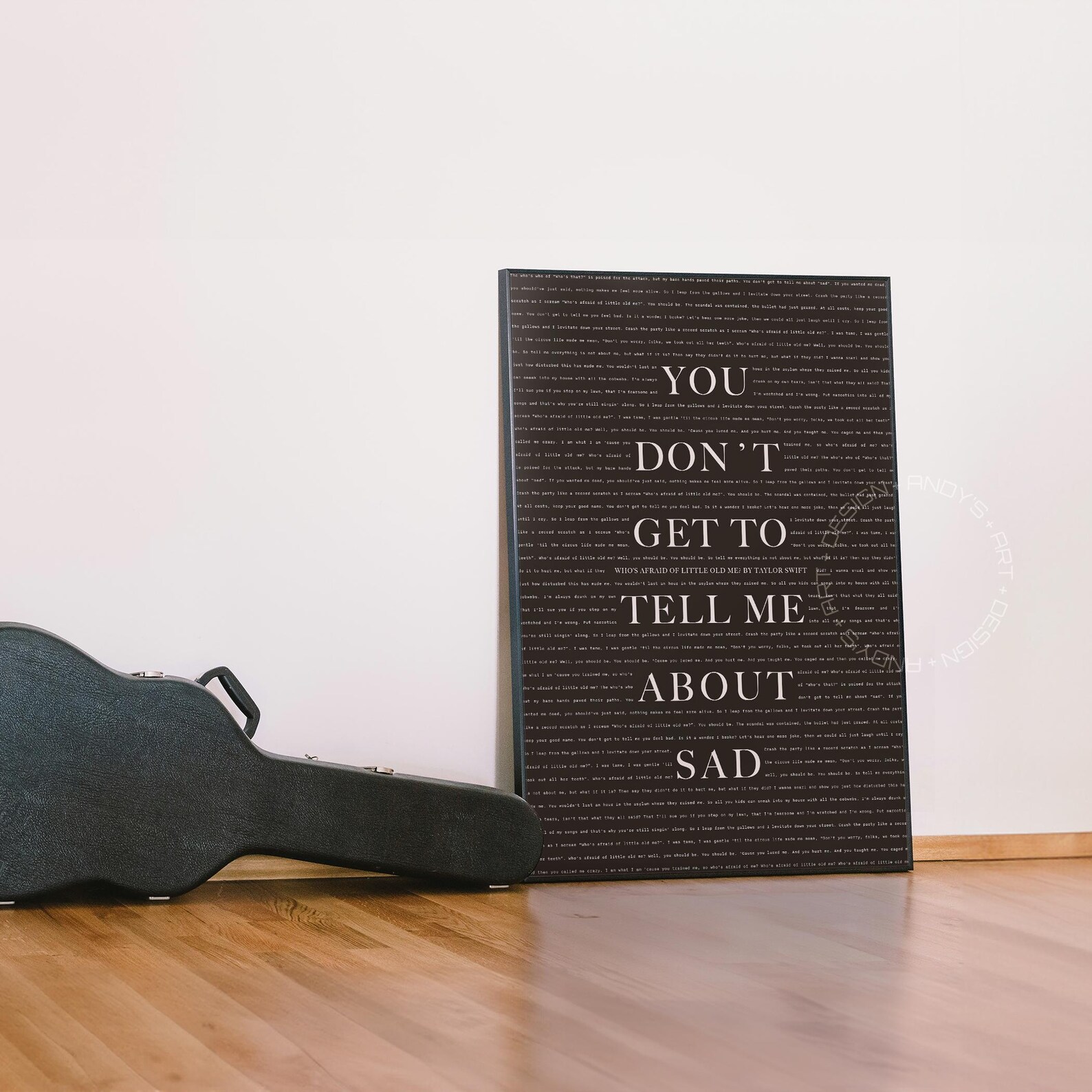 Whos Afraid of Little Old Me Lyric Poster, the Tortured Poets Urban ...