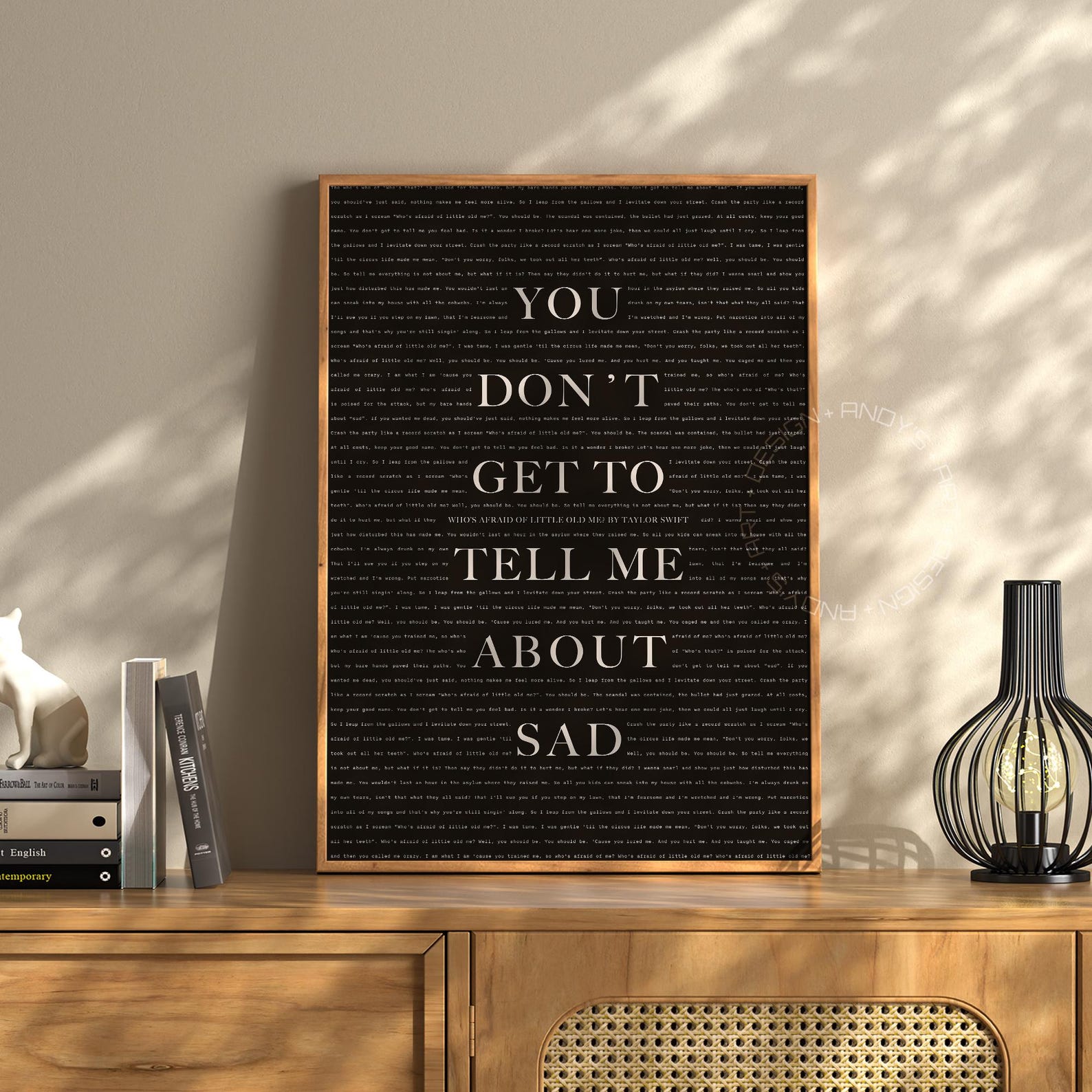 Whos Afraid of Little Old Me Lyric Poster, the Tortured Poets Urban ...