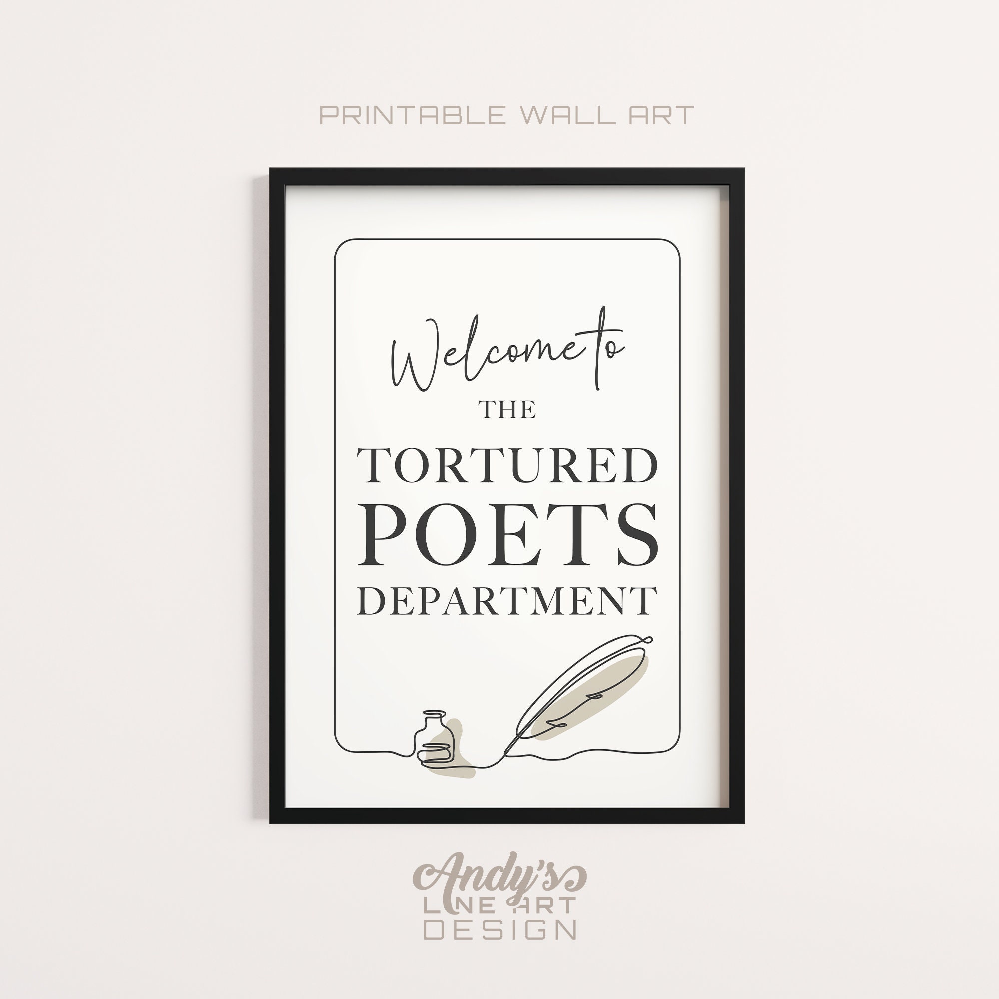 The Tortured Poets Department Printable Poster, taylor version Lyric ...