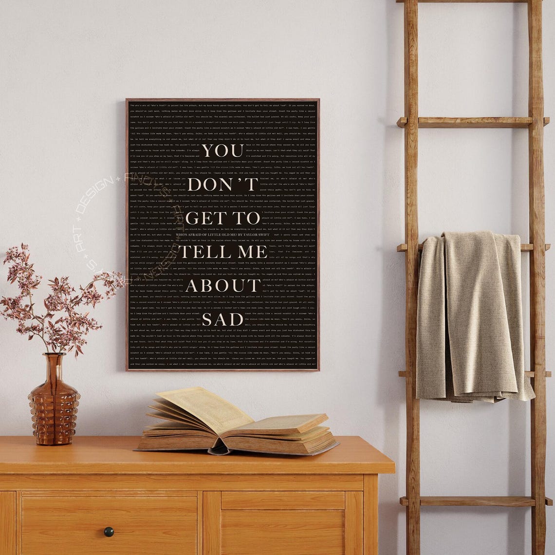 Whos Afraid of Little Old Me Lyric Poster, the Tortured Poets Urban ...