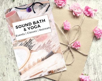 Sound Bath Workshop Flyer Template - Sound Healing Business (canva) - Etsy