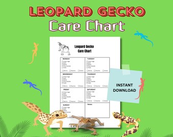 Crested Gecko Care Chart, Instant Download Reptile Log, Reptile ...